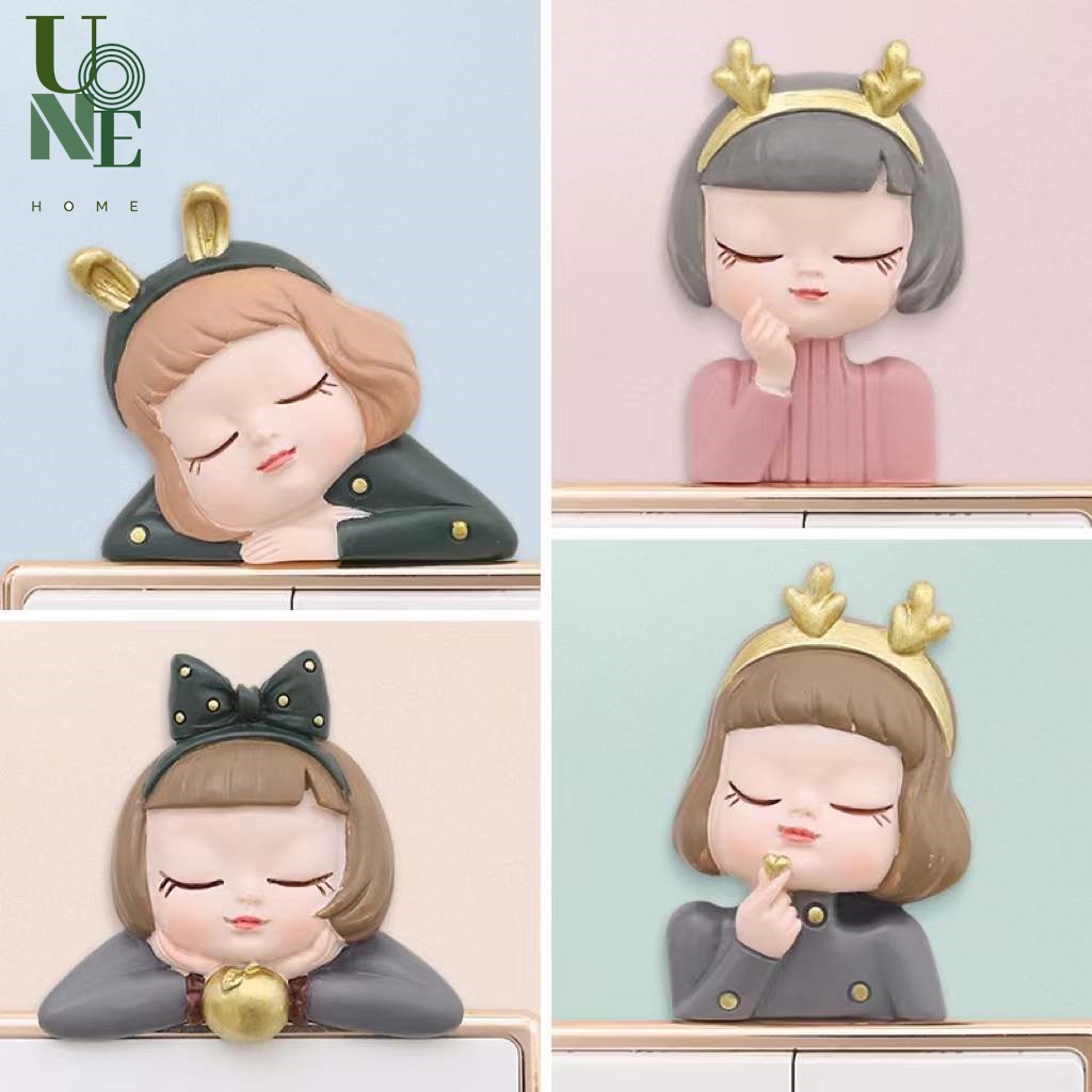 UoneHome พร้อมส่ง ♥ H044 สติกเกอร์แต่งบ้าน ตัวการ์ตูนติดสวิสซ์ไฟ เด็ก ...