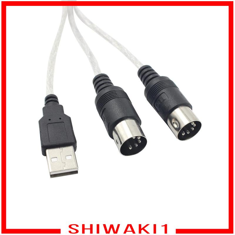 MIDI to USB Interface Cable Cord Converter PC to Music Keyboard ...