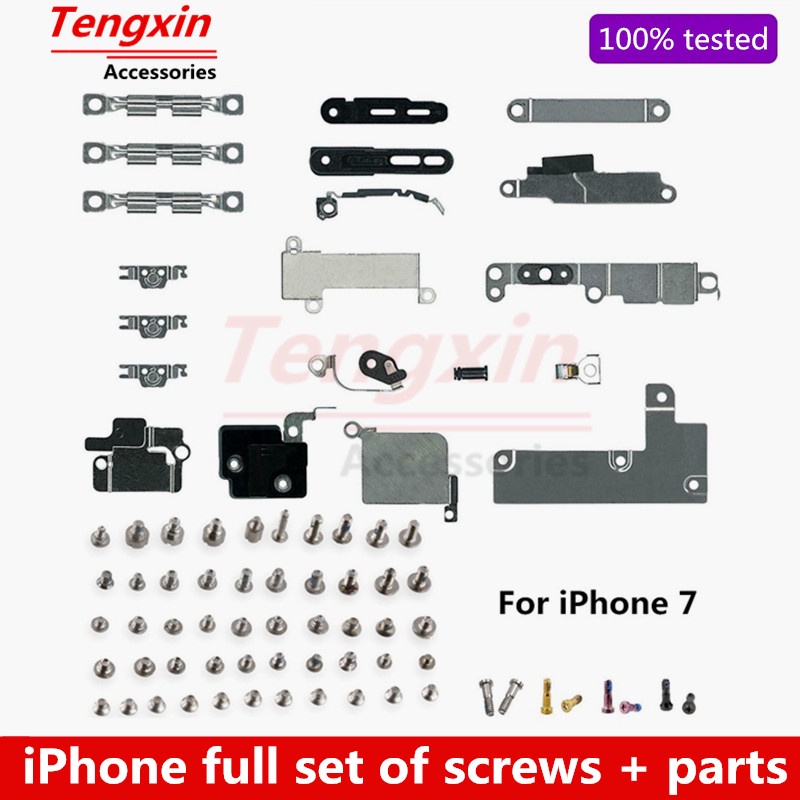 ชุดโลหะขนาดเล็กภายในวงเล็บชิ้นส่วน + สกรูครบชุดสําหรับ iPhone 5 5C 5S 6 6P 6s 6s Plus 7 7plus 8 ...
