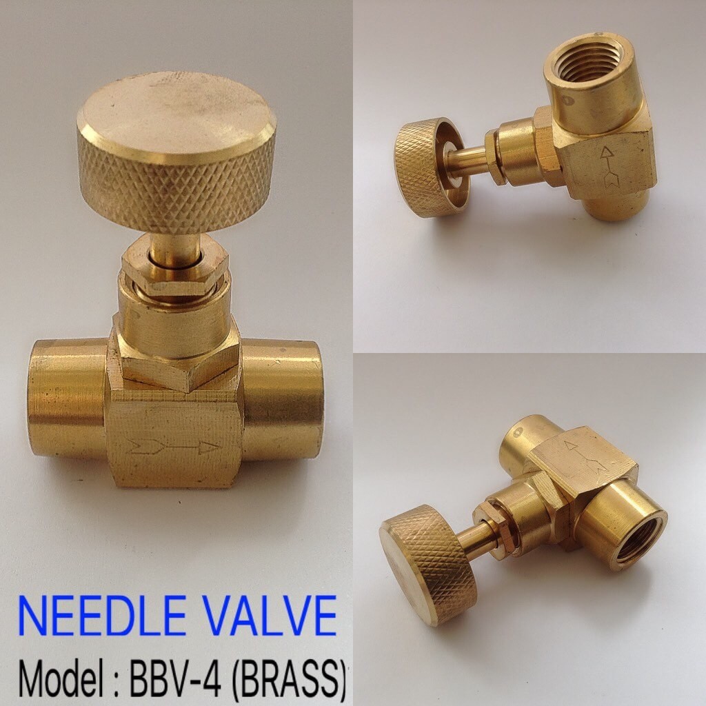 NEEDLE VALVE BBV-4 SIZE : 1/4" BRASS NPT. วาล์วทองเหลือง แม่นยำสูง | Shopee Thailand