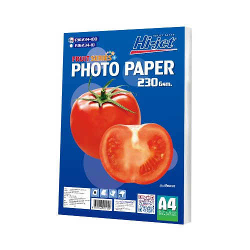 Hi-jet กระดาษโฟโต้ ผิวมัน Inkjet Fruit Series Glossy Photo Paper 230 แก ...