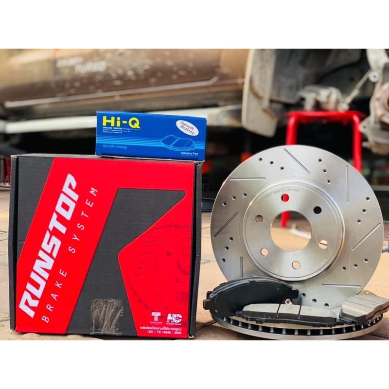 จาน เจาะรู เซาะร่อง RUNSTOP Tiger D4D 4x4 4WD Sport Rider ตัวสูง 289มม จานเบรค จานแต่ง (ไม่รวม ...