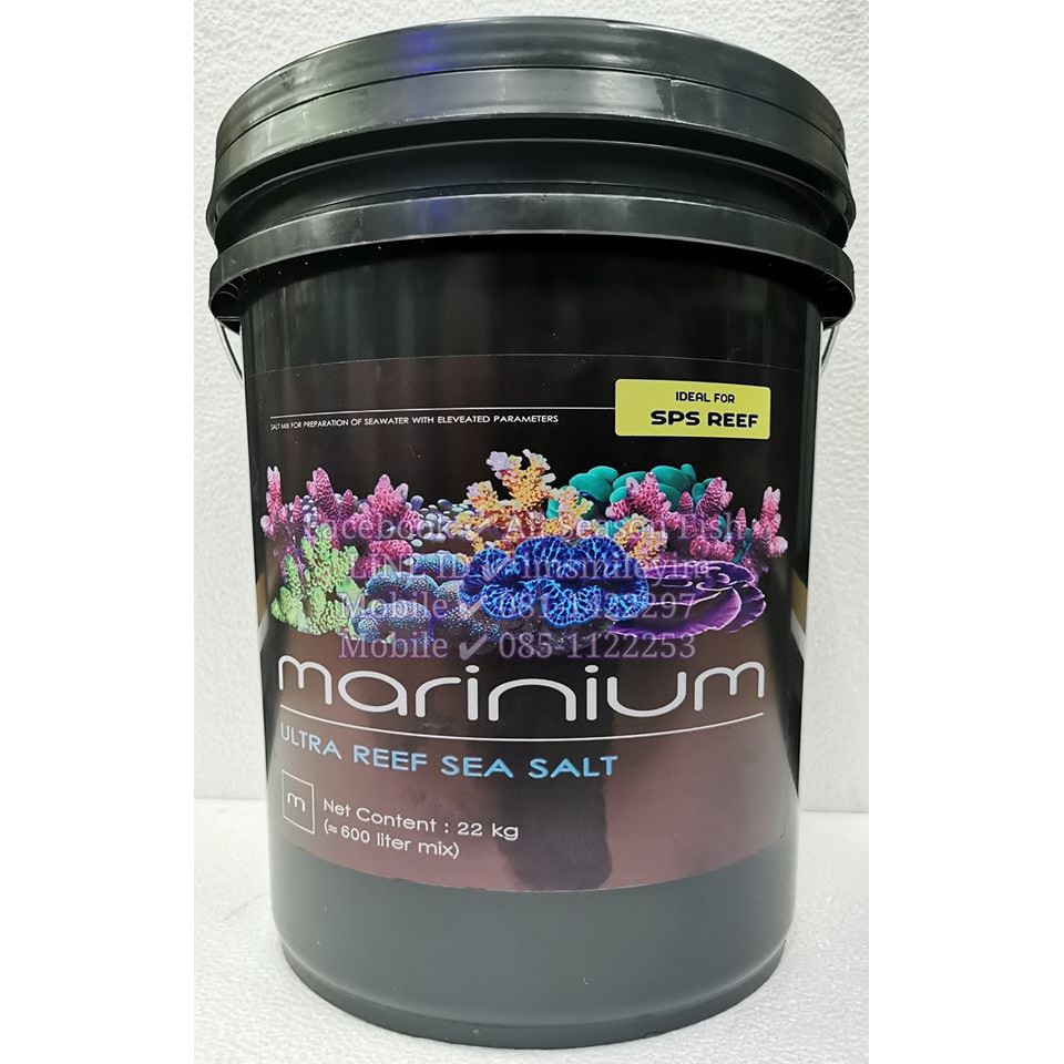 22 kg. MARINIUM > Ultra Reef Sea Salt (ถังดำ รูปปะการัง) เป็นเกลือทะเล ...
