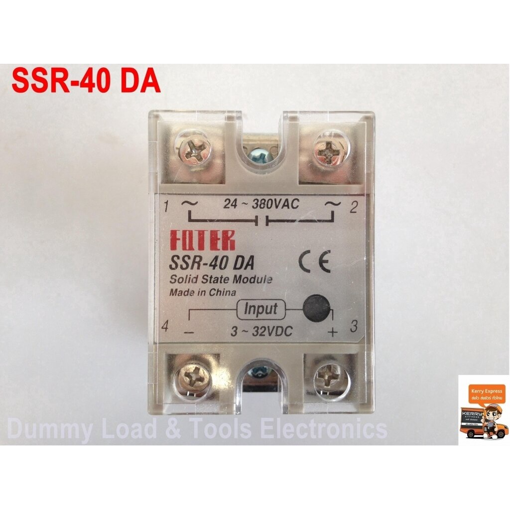 SSR DC-AC SSR-40DA Solid State Relay Module Single Phase DC 3-32 โวลต์ AC 24-380VAC โซลิดสตทรี ...
