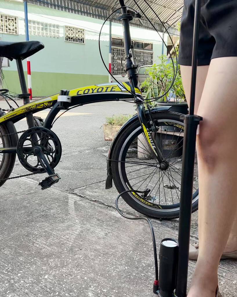 OML SNEEK ปั๊มสูบลมจักรยาน หม้อพักลมแท้ สูบนิ่มมือ ไม่เมื่อย ผู้หญิงสูบได้สบาย รับประกันสินค้า ...