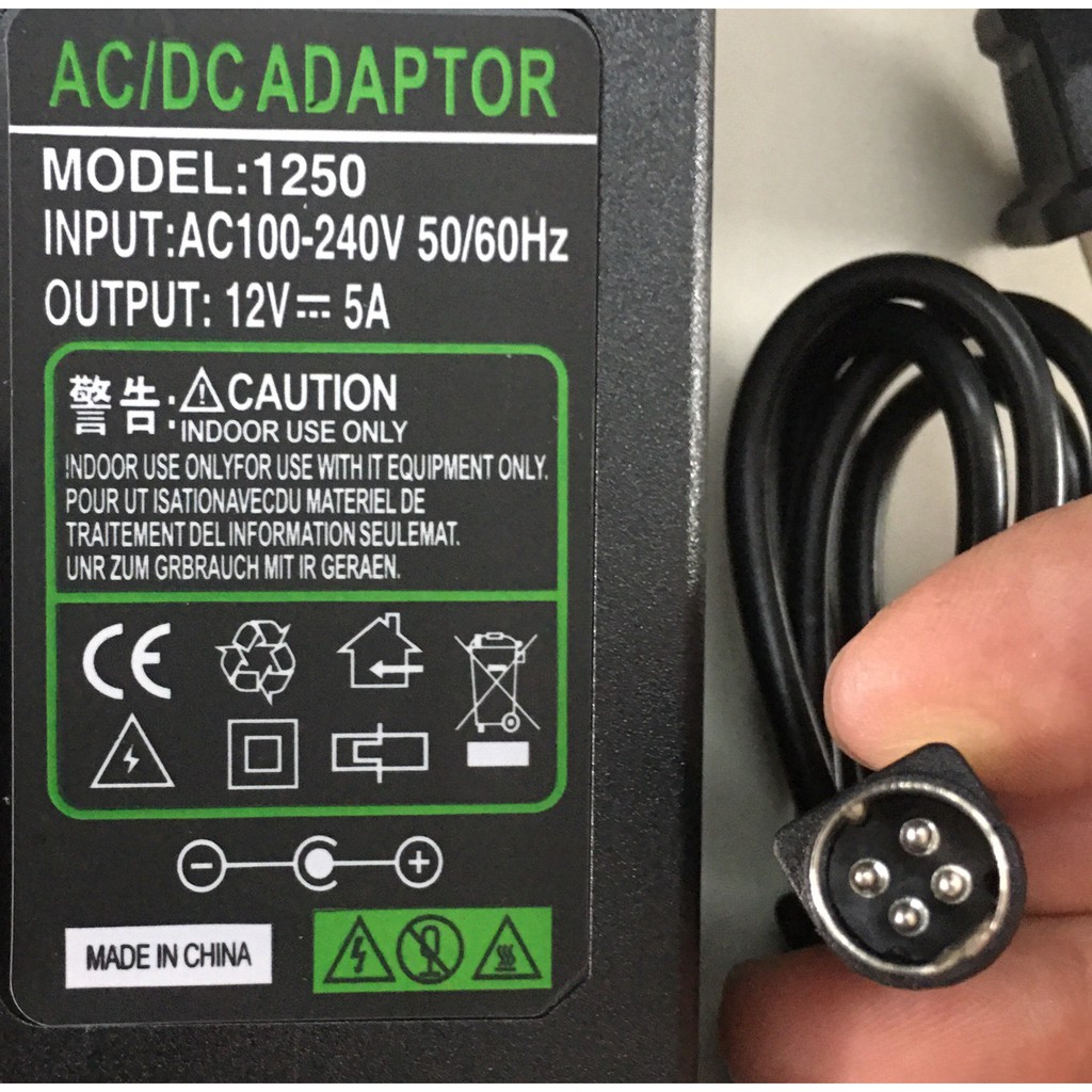 Adapter 12V/5A (4 Pin) Input : 100-240V ~ 50/60Hz - Output : 12V / 5A ...