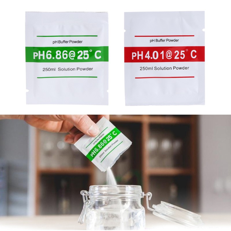 4 Pcs PH Buffer Solution Powder PH For Test Meter Measure Calibration 4 ...