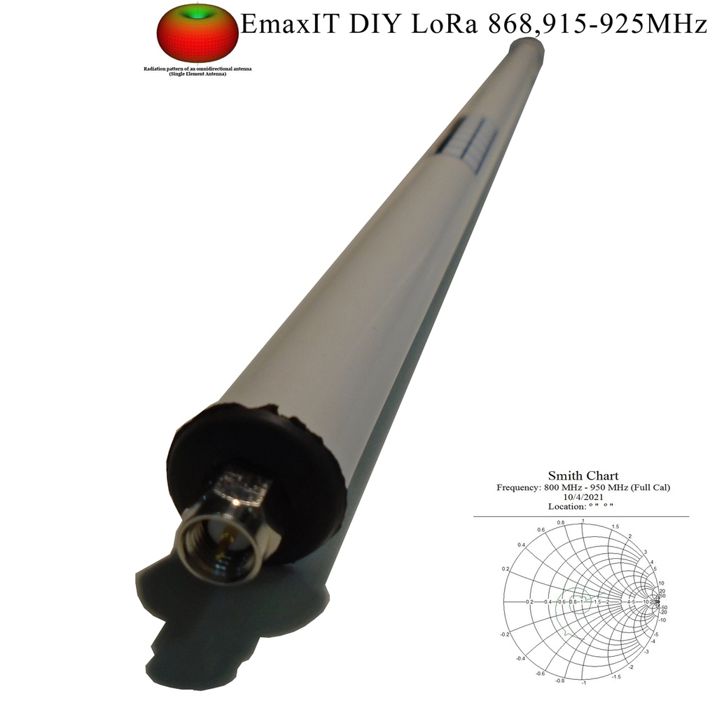 EmaxIT DIY LoRa 868 915-950 MHz 10 dB Omni Aantenna SMA Male | Shopee ...