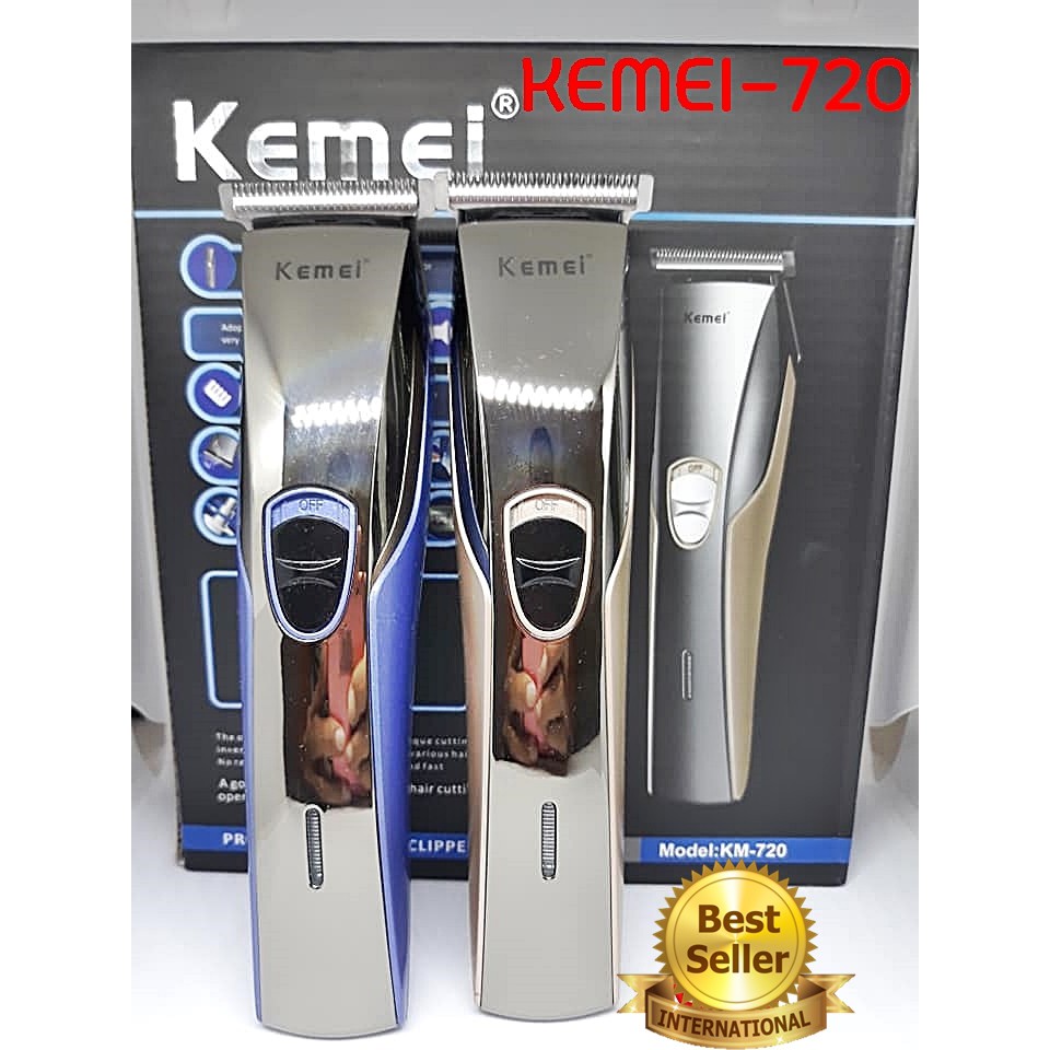 Kemei km-720 ปัตตาเลี่ยนไร้สายเครื่องมือตัดผมมืออาชีพ เหมาะสำหรับผู้ชาย หญิง โกนหนวดเครา ตัดผม ...