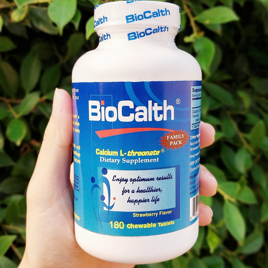 แคลเซียม BioCalth® Calcium L-Threonate 180 Chewable Tablets | Shopee ...