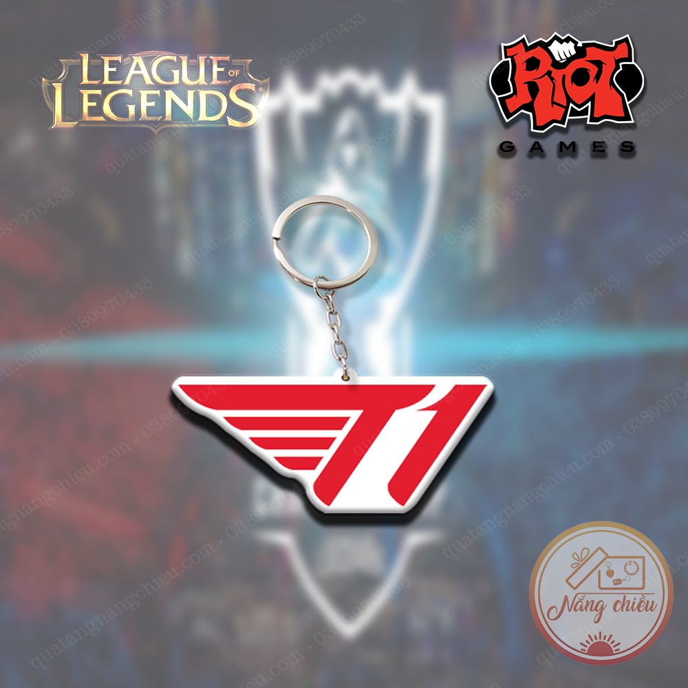 พวงกุญแจหนาพิมพ์ลาย 2 ด้าน โลโก้ทีม LMHT พร้อม T1, DK, RNG, Gaming, JDG, GENG, G2 Team Logo ️ ...