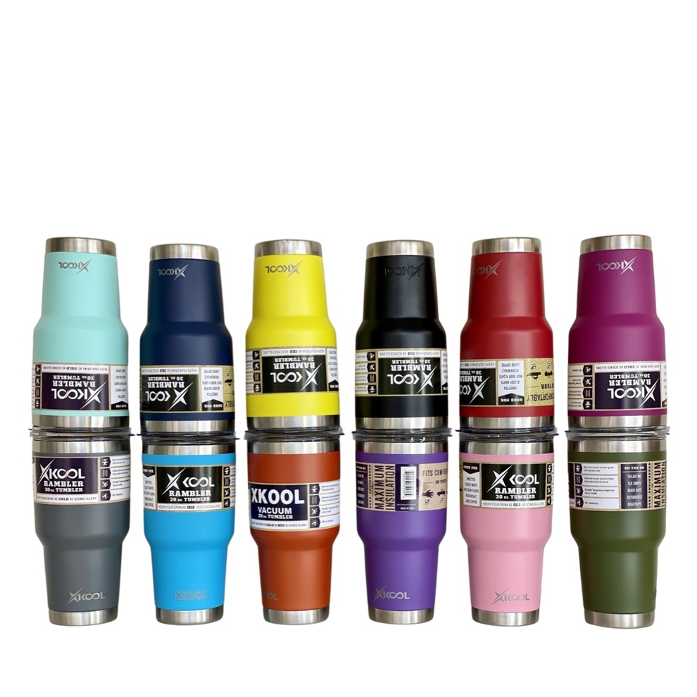 แก้วน้ำ Xkool 30Oz สีพื้นเก็บอุณหภูมิความเย็น,ร้อน สีพื้นแบบหนา แก้วเป็นสแตนเลส 304ไม่มีไอน้ำ ...