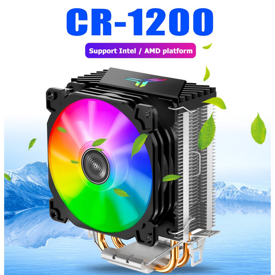 Jonsbo CR1200 พัดลมระบายความร้อนฮีทซิงค์ ท่อความร้อน 2 ท่อ CPU RGB 3Pin ...