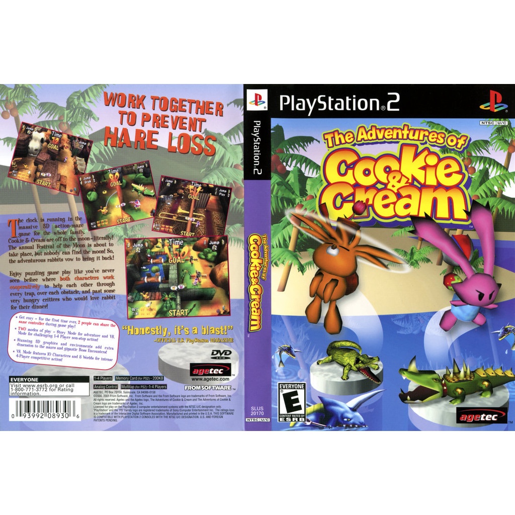 แผ่นเกมส์ PS2 The Adventures of Cookie & Cream คุณภาพ ส่งไว (DVD ...