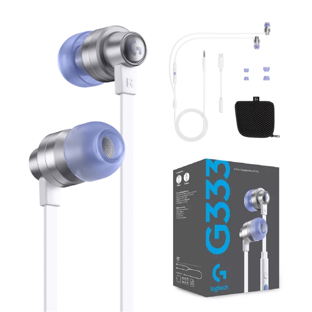 Logitech G333 Gaming Earphones หูฟังเกมมิ่ง In-Ear (รับประกันสินค้า 2 ...
