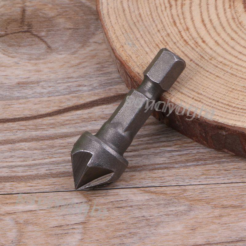 6 Flute Countersink Drill Bit 90 Degree Point Angle Chamfer Cutting ...