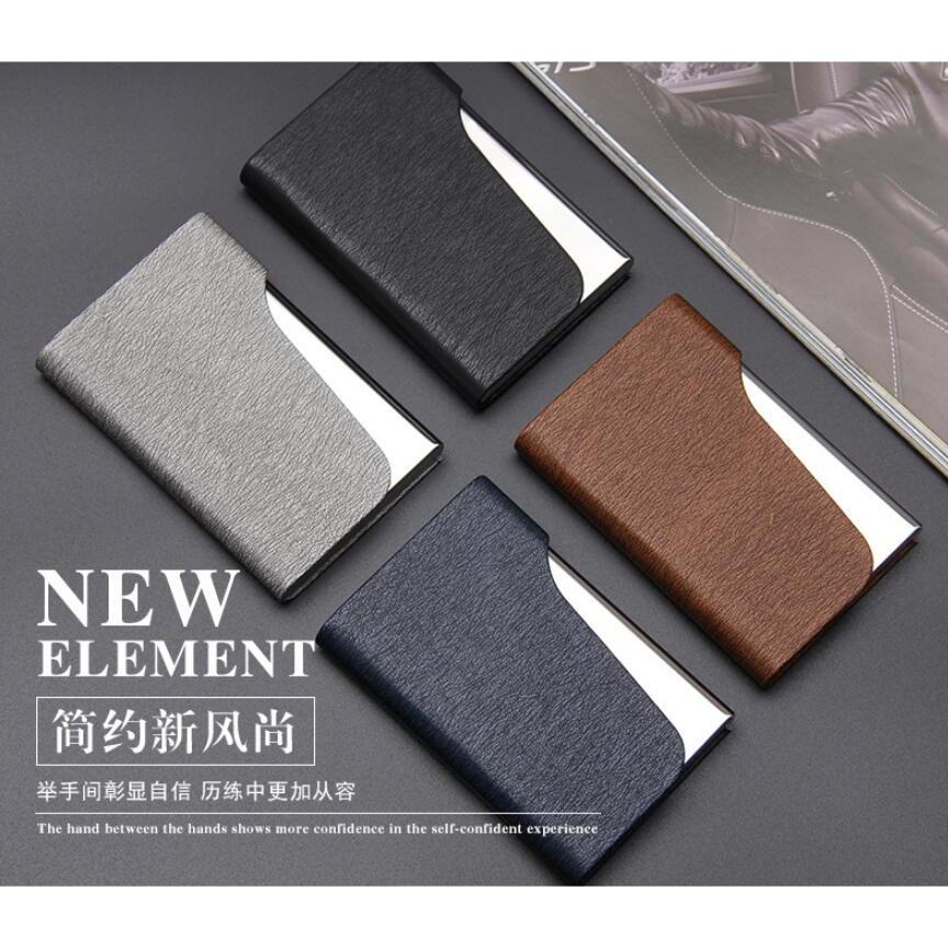 Anti-scan RFID Blocking PU Stainless Steel NAME CARD - CREDIT CARD ...