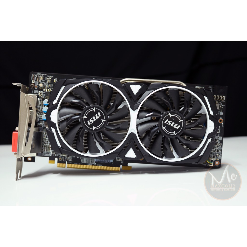 การ์ดจอ VGA MSI RX 580 ARMOR 8GB OC GDDR5 สินค้ามือสอง ใช้งานได้ปกติ มี ...