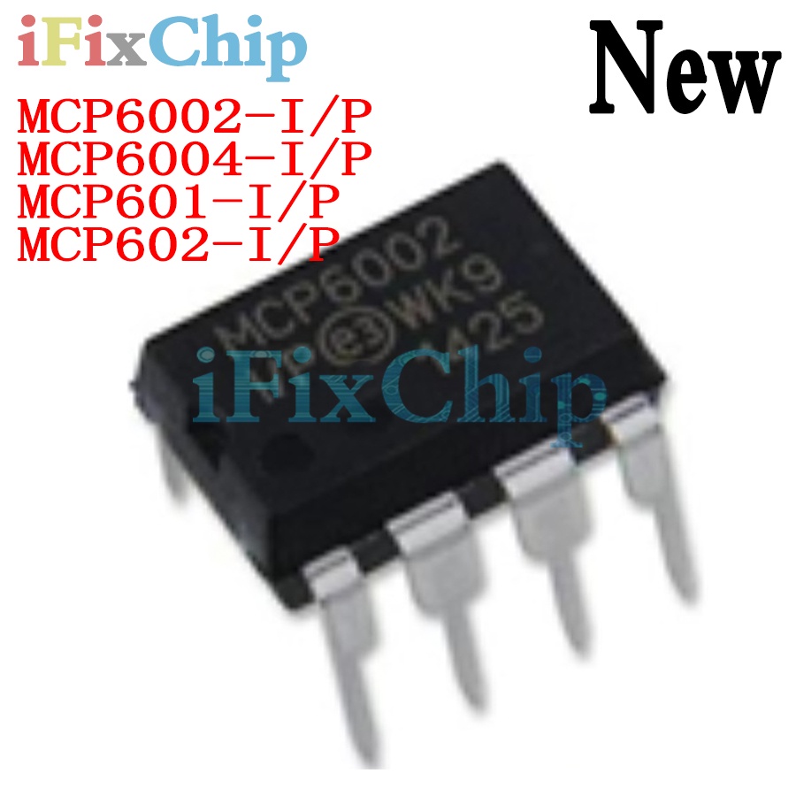 ชิปเซ็ต ไอซี MCP6002-I/P MCP6004-I/P MCP601-I/P MCP602-I/P MCP6002 MCP6004 MCP601 MCP602 DIP 10 ...