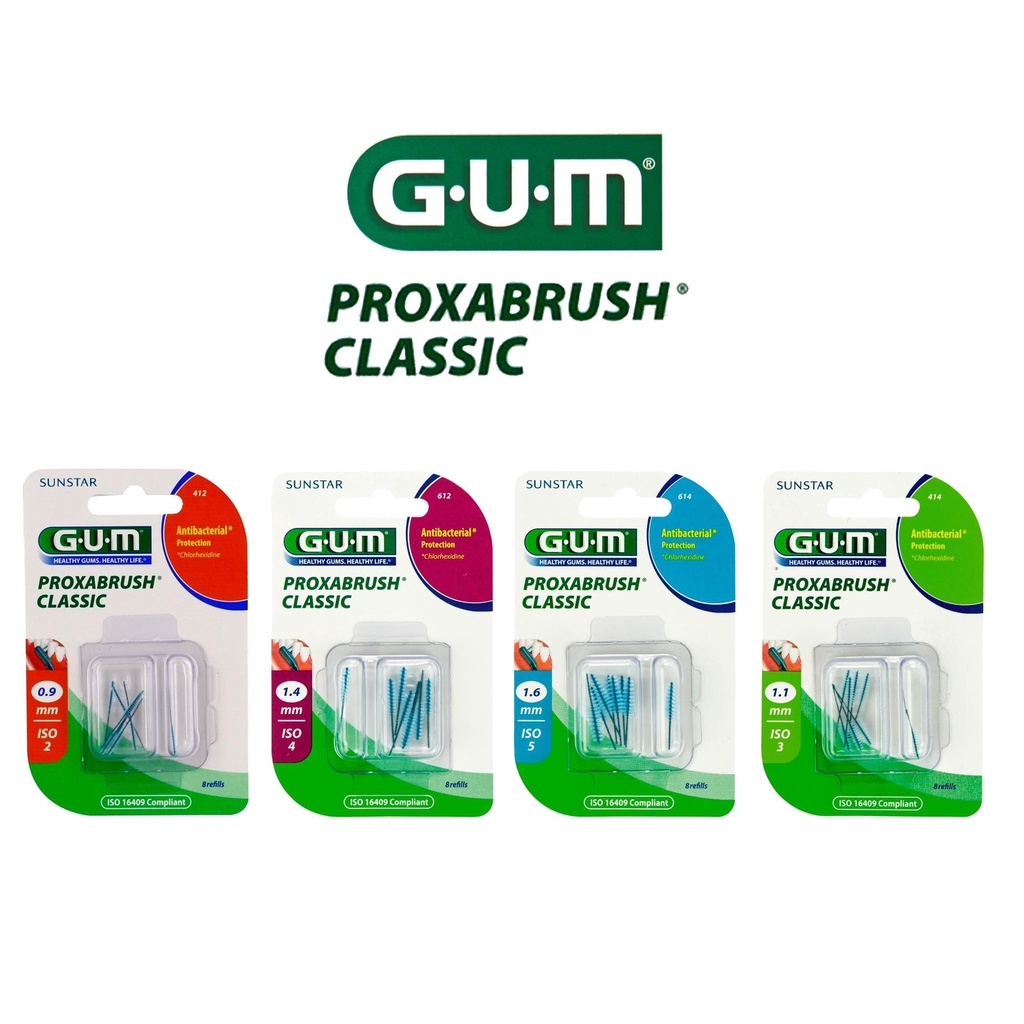 Gum Proxabrush Classic 0.9, 1.1, 1.4, 1.6 mm กัม หัวเปลี่ยนแปรงซอกฟัน 0 ...