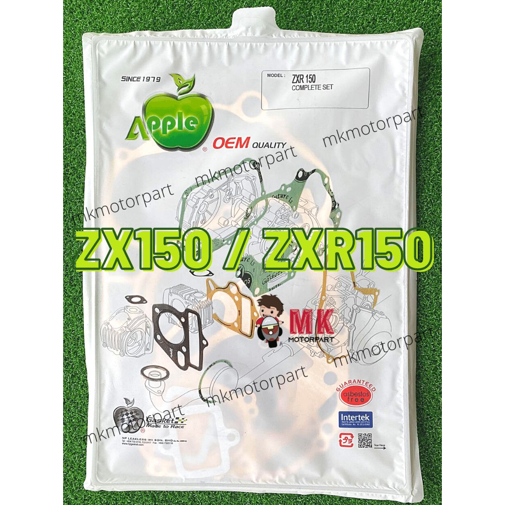 Kawasaki Ninja ZX150 / ZXR150 ปะเก็นยกเครื่องครบชุดปะเก็น Apple ...