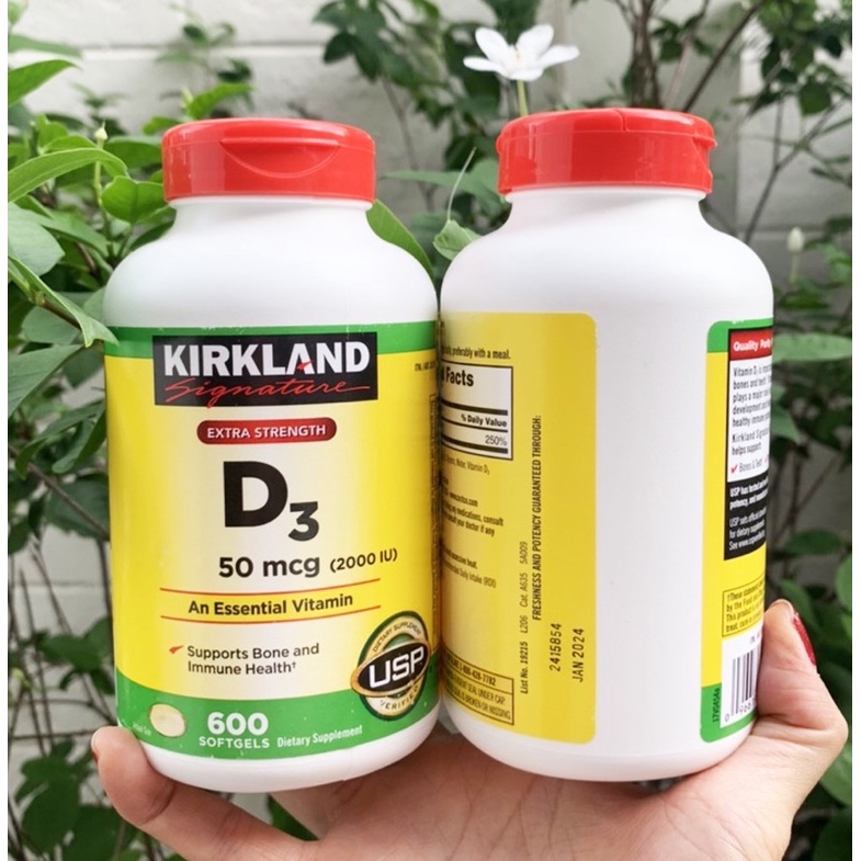 Kirkland D3 50 mcg (2000 IU) 600 Softgels | Shopee Thailand