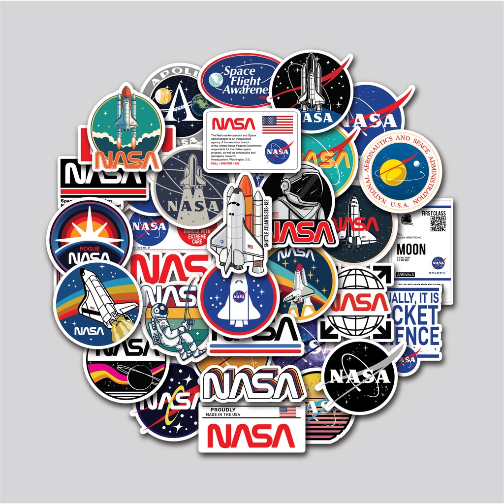 NASA STICKER PACK | สติ๊กเกอร์ TUMBLR | สติ๊กเกอร์แล็ปท็อป SUITcase ...