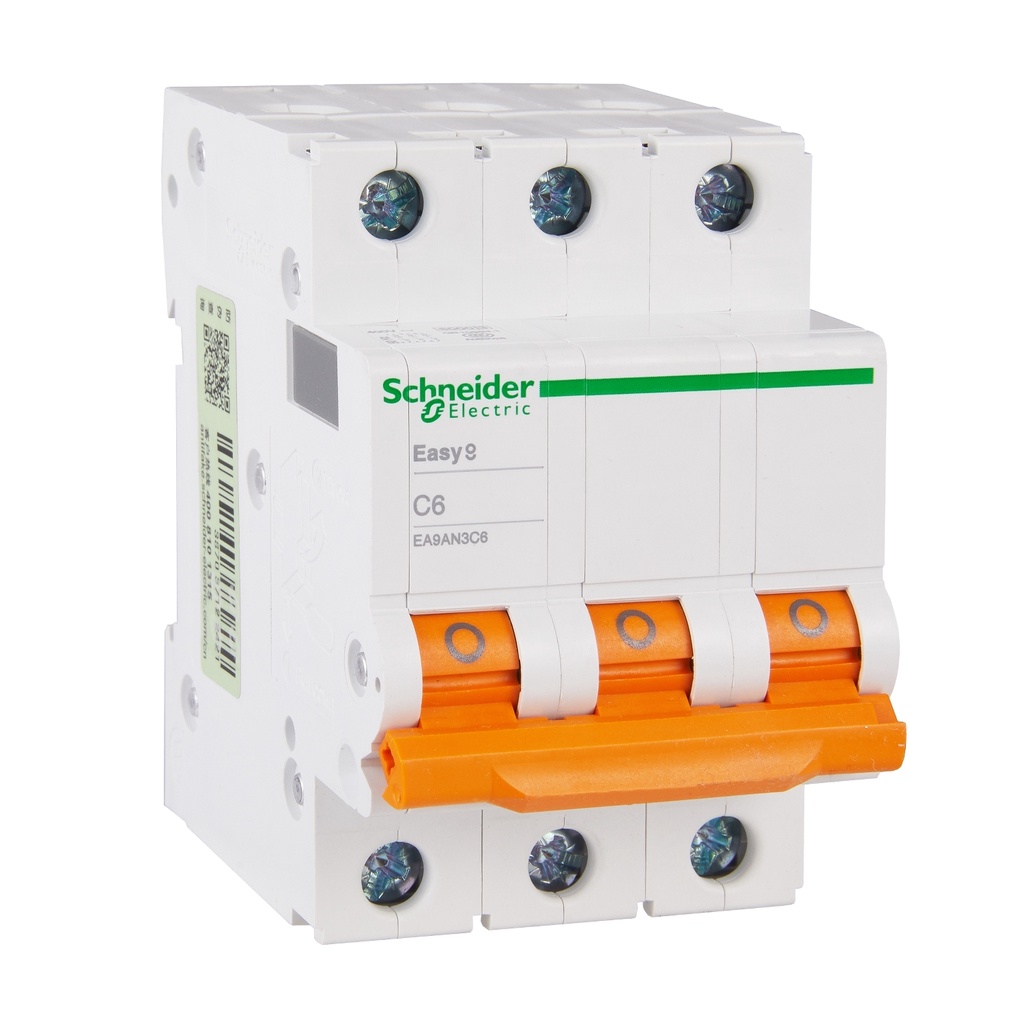 Schneider Electric 3P MCB Easy9 EA9AN Miniature Circuit Breaker 3C 6 10 ...