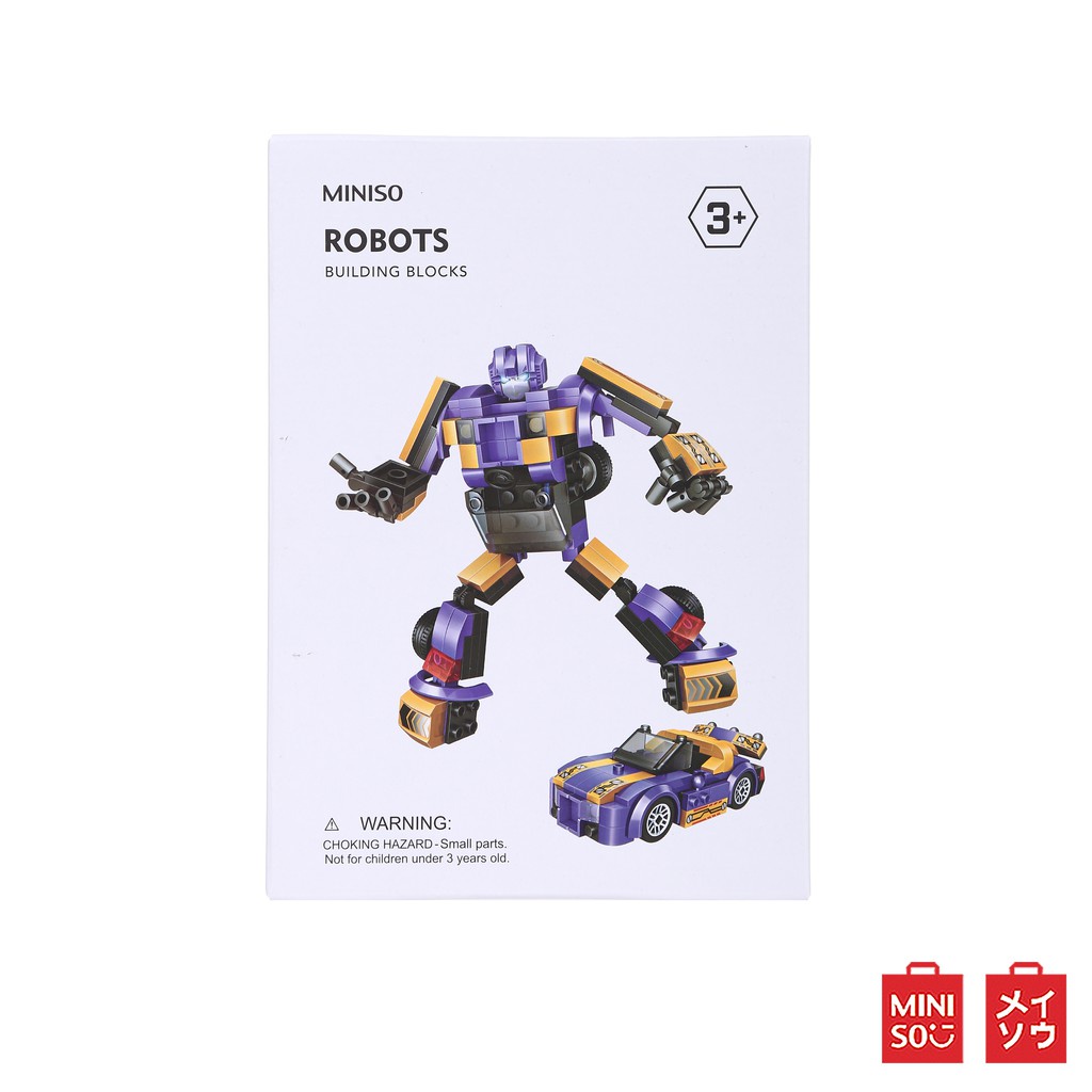 MINISO ตัวต่อหุ่นยนต์แปลงรถ 2in1 Robots Building Blocks | Shopee Thailand