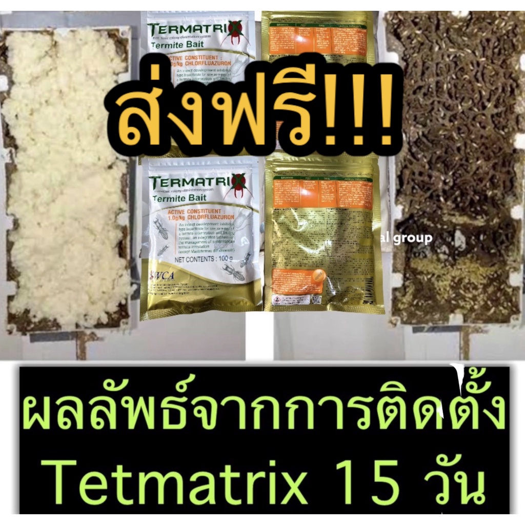 เหยื่อปลวก 3แถมกล่อง1ใบ เหยื่อกำจัดปลวก Termatrix กำจัดปลวก ยาปลวก อาหารปลวก ปลวกตายยกรัง ล้อต ...