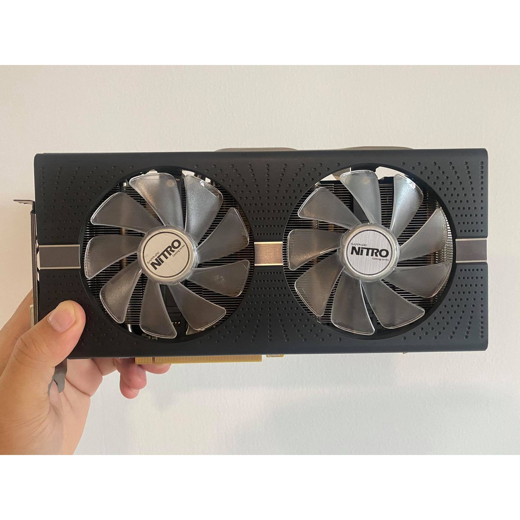 AMD SAPPHIRE RX580 NITRO 4GB เปลี่ยนพัดลมเป็น RGB สภาพดี ไม่มีตำหนิ มี ...