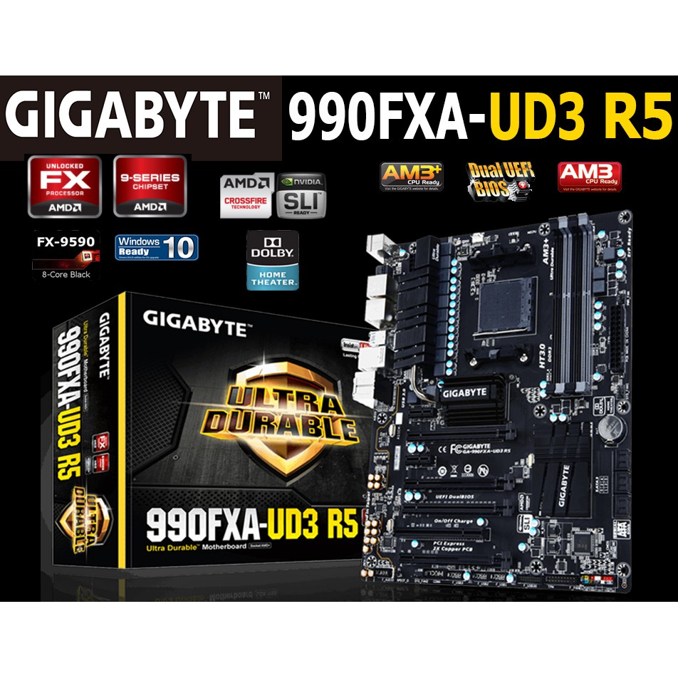 Mainboard AMD GIGABYTE 990FXA-UD3 R5 (Socket AM3+) มือสอง พร้อมส่ง แพ็ค ...