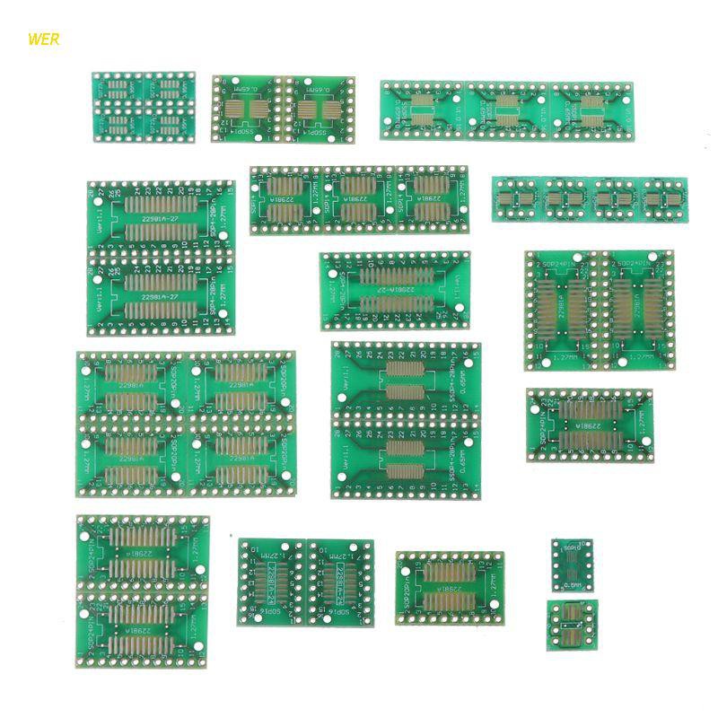ชุดบอร์ด Pcb Smd เป็นอะแดปเตอร์ Sop Ssop Tssop Sot23 8 10 14 16 20 24 ...