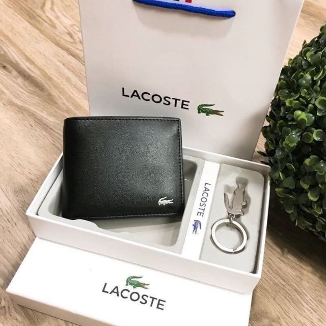 LACOSTE Short Wallet with Key Set กระเป๋าสตางค์ใบสั้น Set | Shopee Thailand