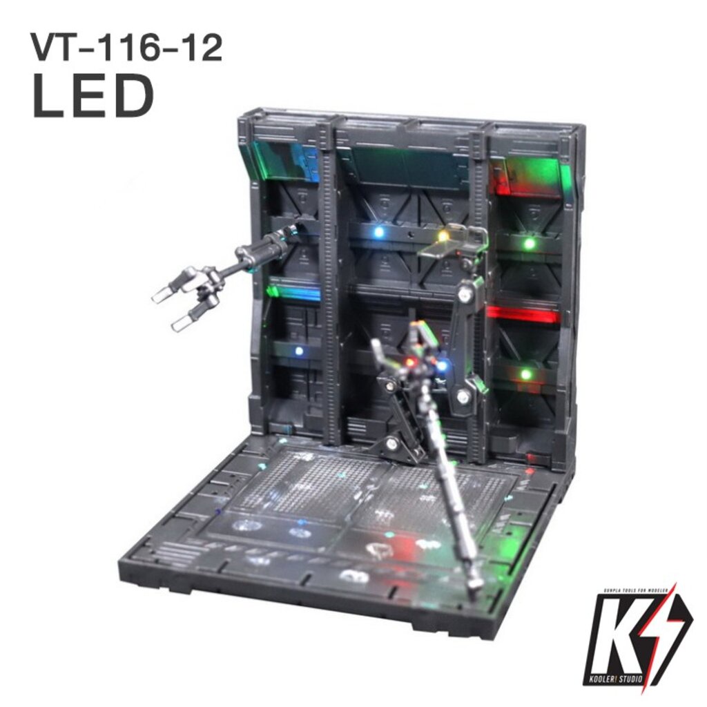 โรงเก็บกันดั้ม VT-116 พร้อมไฟ LED #ฉากโรงซ่อมกันดั้ม โรงซ่อมบำรุง CG ...
