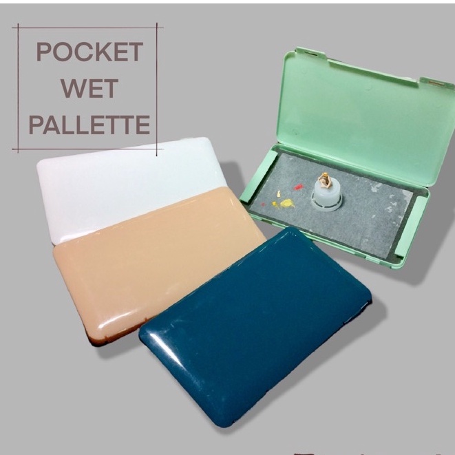 Pocket Wet Pallet ถาดสีแบบเปียก เก็บสีไว้ใข้ได้นาน | Shopee Thailand