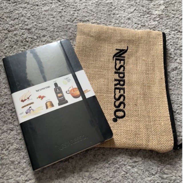 Nespresso x Moleskine notebook สมุดโน๊ตโมเลสกินพร้อมซองถุงผ้า | Shopee ...