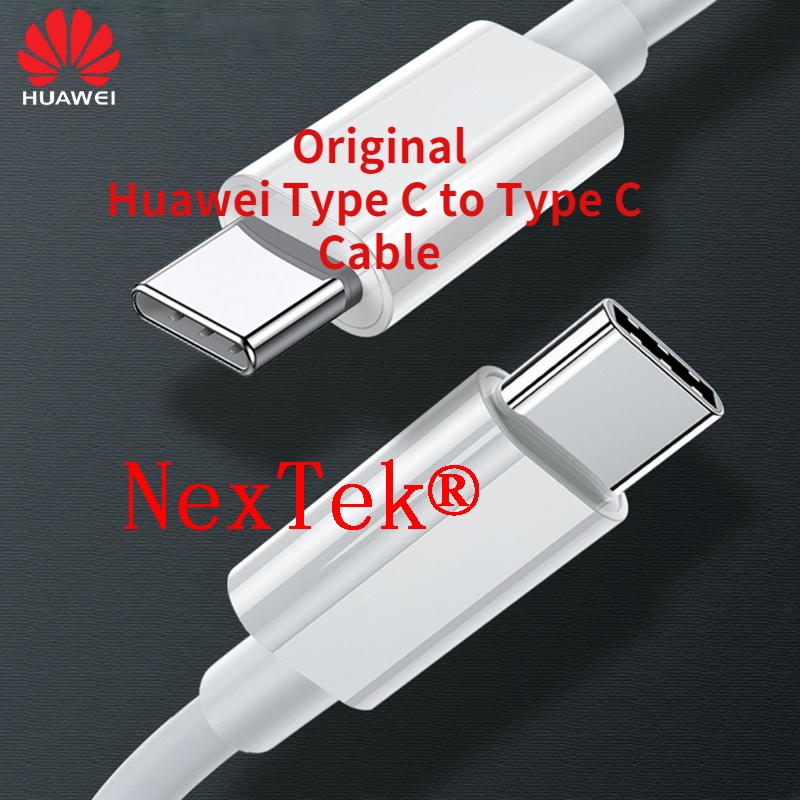 แท้100% Huawei Type C to Type C Cable 65W 5A 6A Super Fast Charging ...