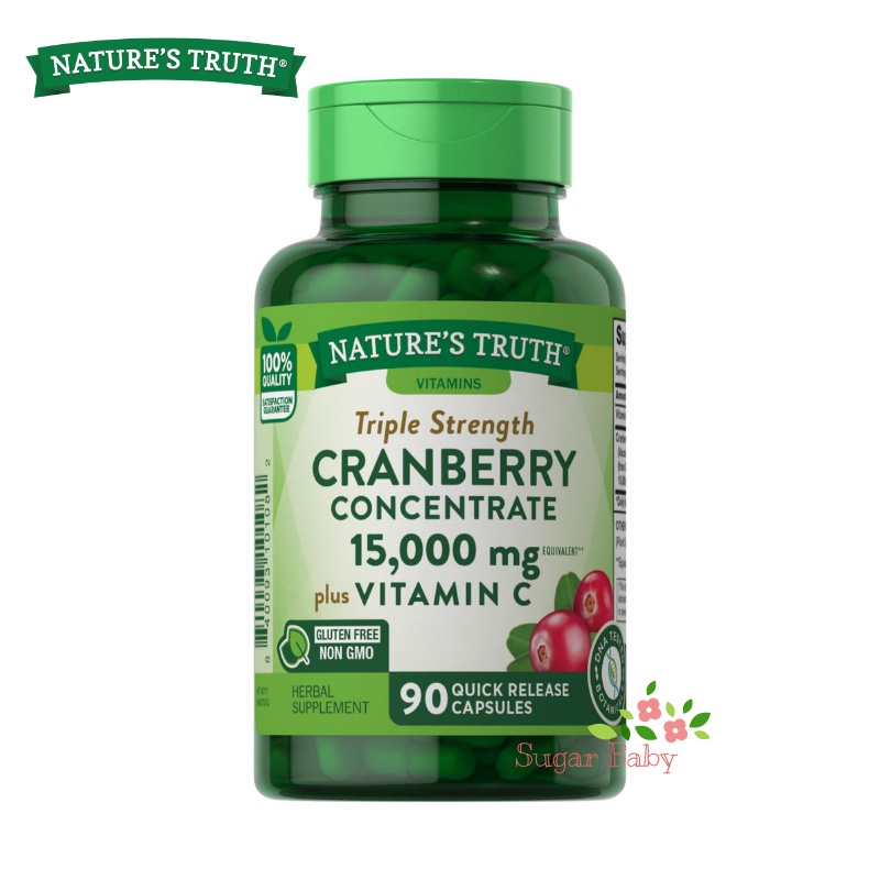 Nature's Truth Triple Strength Cranberry Concentrate Plus Vitamin C 90 ...