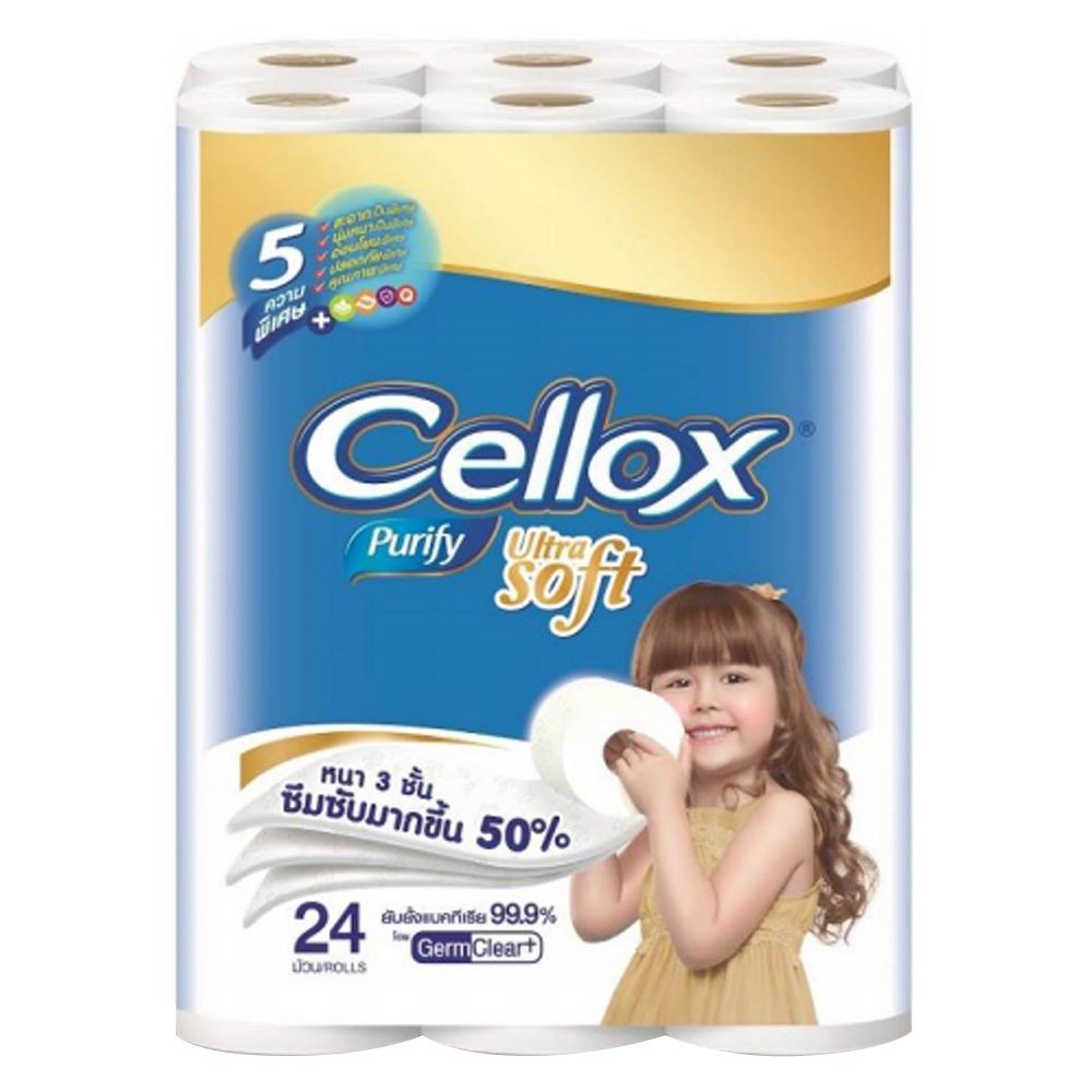 กระดาษชำระ CELLOX ULTRASOFT BABY แพ็ค 24 TOILET PAPER CELLOX PURIFY ...