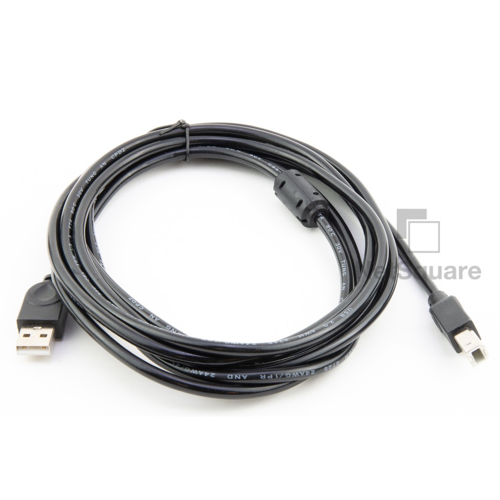 USB Type A to USB Type B Cable สำหรับ Printer, Arduino Black 1.5m/3m/5m ...