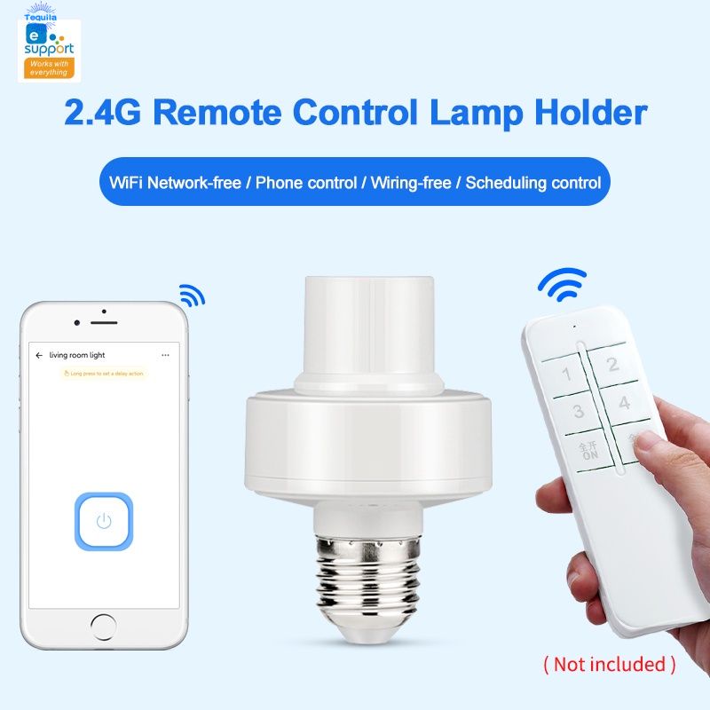 BASIC-2.4G Smart Home RM 2.4G Smart Light Socket E27 Lamp Holder ...
