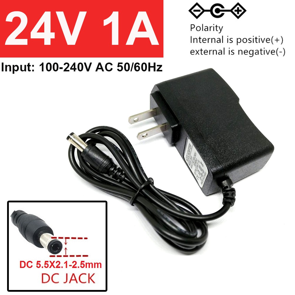 อะแดปเตอร์ (Adapter ) DC 24V 1A หัวขนาด 5.5mm x 2.1mm-2.5mm คุณภาพสูง ...