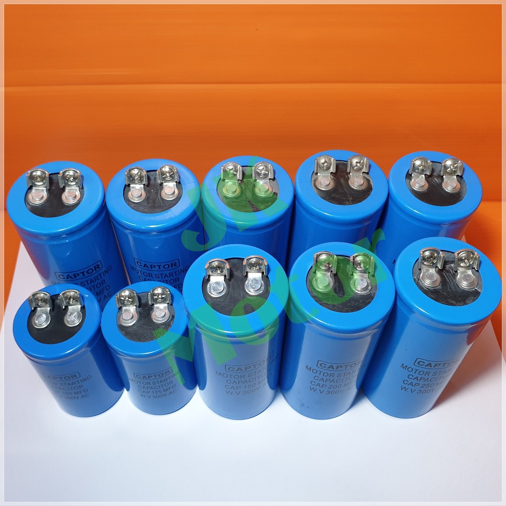 Cap Start 100uF 125uF 150uF 200uF 250uF 300Vac รุ่น Aluminium ยี่ห้อ ...