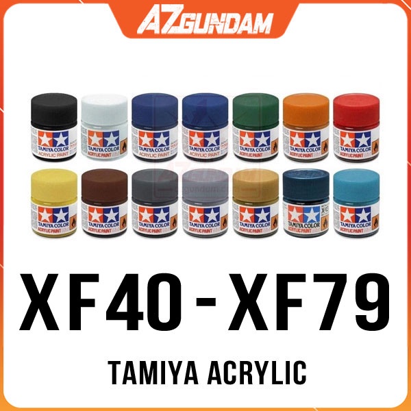 Tamiya สีอะคริลิค (XF-40 ถึง XF-79) สี Tamiya ที่ใช้น้ําเชี่ยวชาญในรุ่น ...