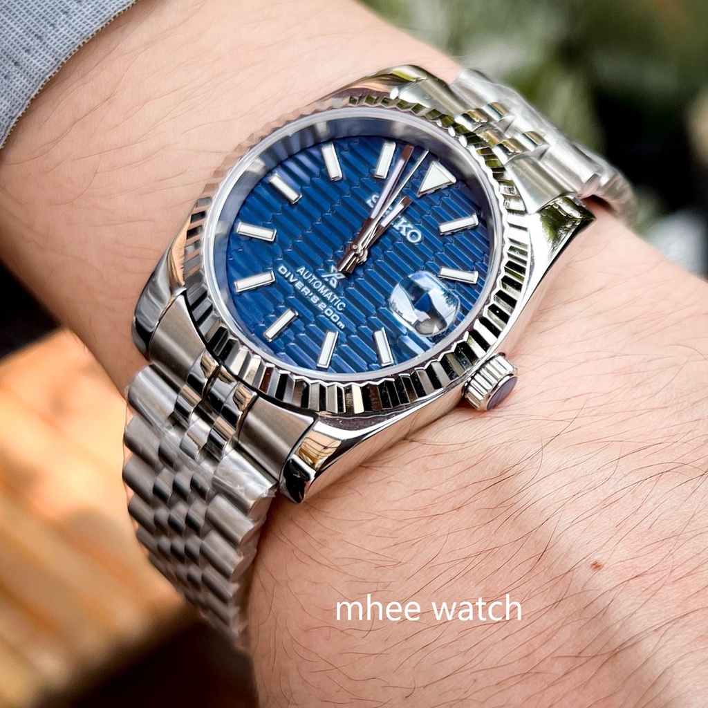 Seiko Mod Blue Dial Datejust Case with Jubilee Bracelet 39mm | Shopee ...