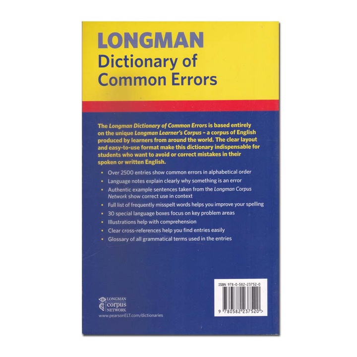 หนังสือ Longman Dictionary of Common Errors | Shopee Thailand