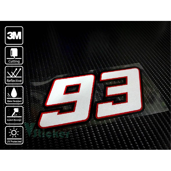 สติ๊กเกอร์ Sticker Marquez 93/009 | Shopee Thailand