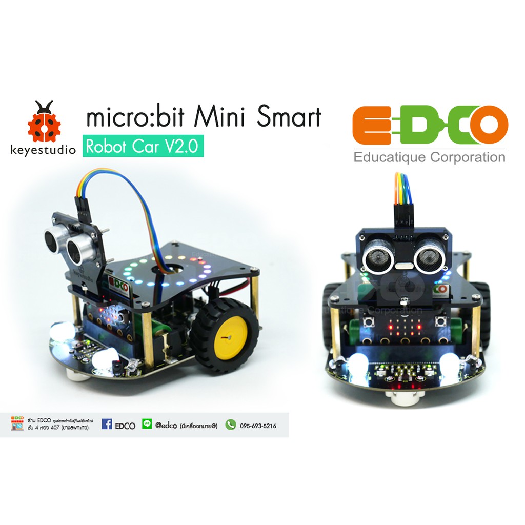 micro:bit Mini Smart Robot Car V2 (พร้อมบอร์ด micro:bit V2) | Shopee Thailand