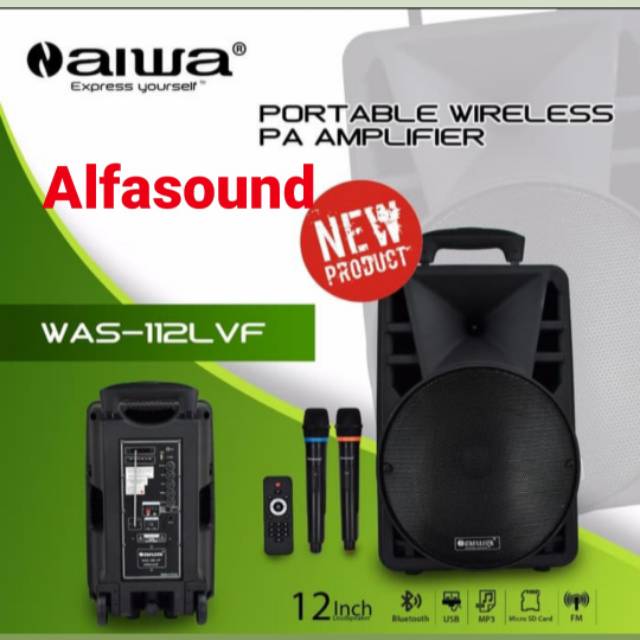 Aiwa ลําโพงไร้สาย 12 นิ้ว 2 Mic 112lvf 112 Lvf ขนาดพกพา | Shopee Thailand